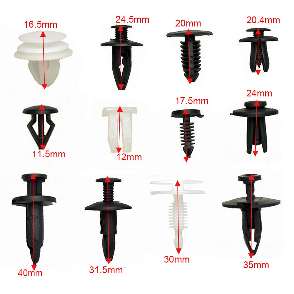 Clips Automotive Push Retainer Kit Universal Bumper Fastener Rivet ...