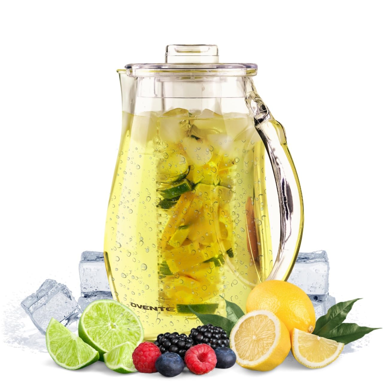 OVENTE Fruit Infusion Water Pitcher 2.5L/85Oz with Removable Lid and ...