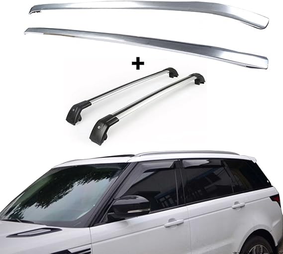 4 Pcs Aluminium Roof Rail Roof Rack Side Rail Bars Fits for Land Rover ...