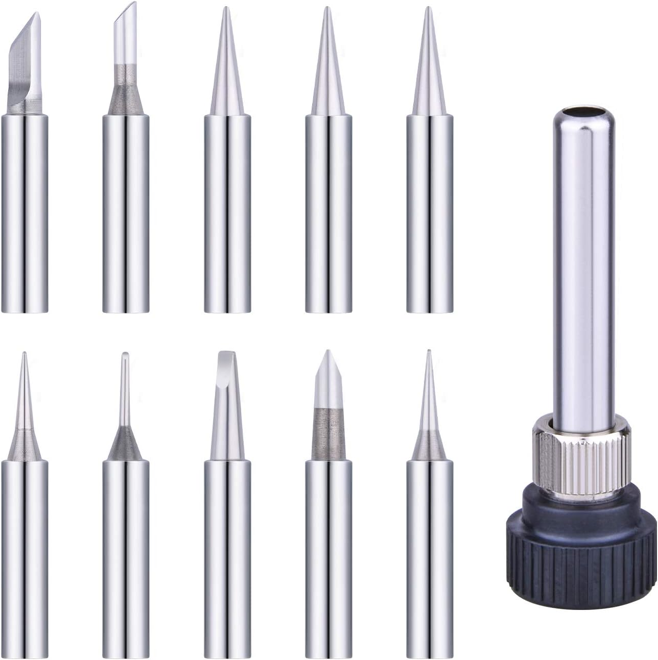 10PCS Soldering Tip Set, Lead-Free 900M-T Soldering Iron Tips with a ...