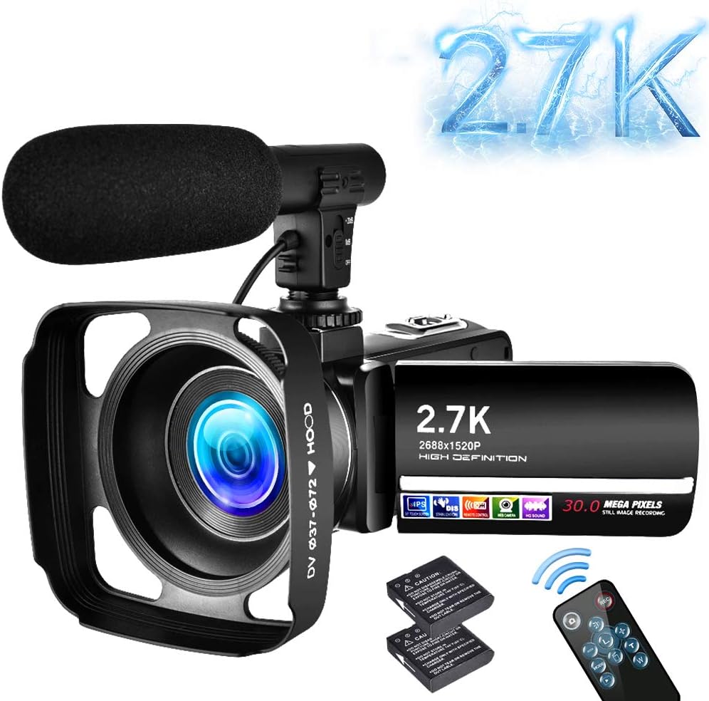 Camcorder 2.7K Video Camera UHD 30MP 18X Digital: Amazon.co.uk: Camera ...