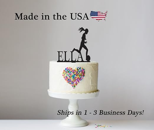 Female Soccer Player, Cake Topper with FREE Keepsake Base, Female ...