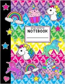 Amazon.com: Unicorn Composition Notebook: Wide Ruled School Office Home Student Teacher 112 ...