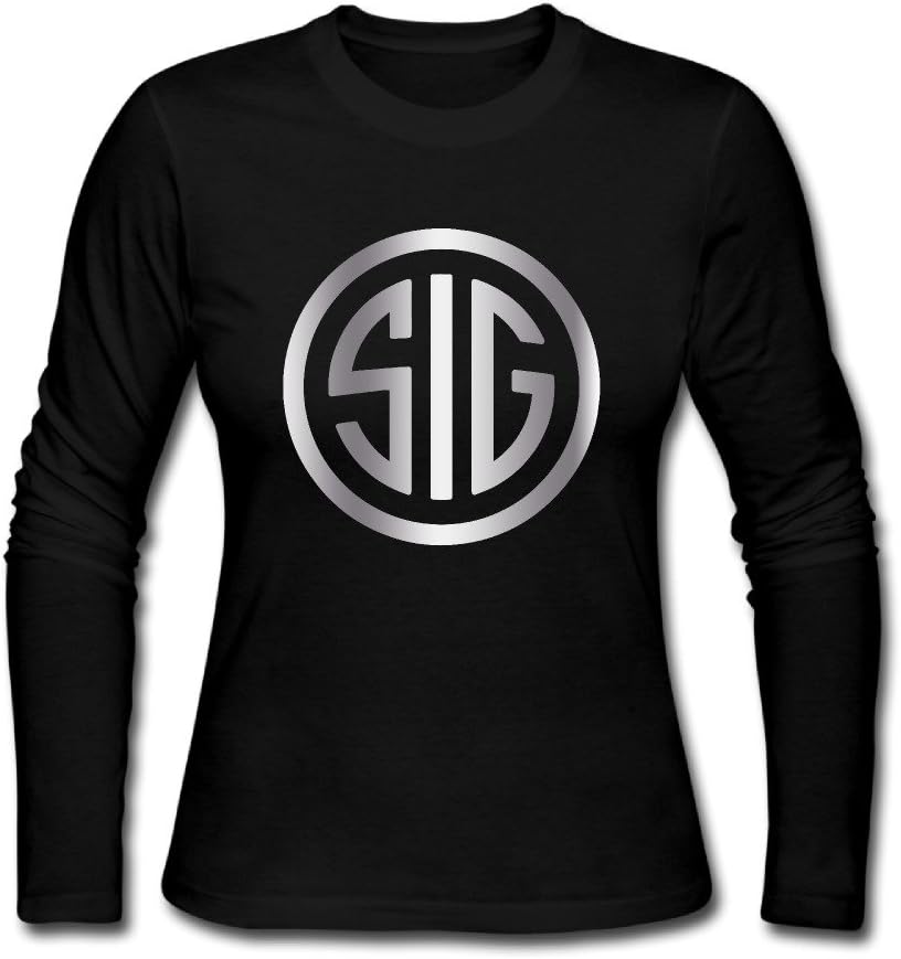 Sig Sauer Firearms Sig Platinum Logo Women's Long Sleeves Shirt Black ...