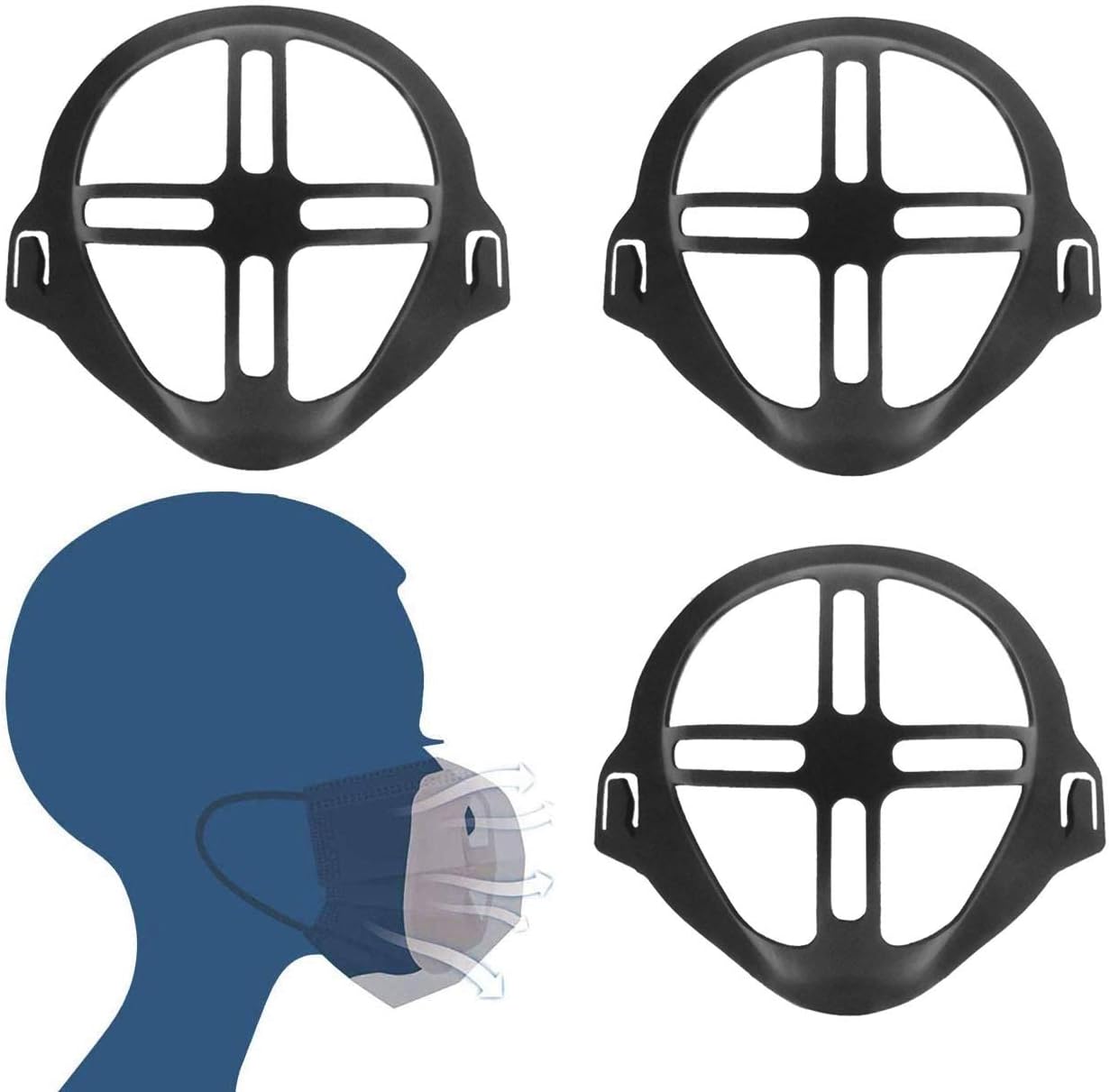 3D Face Bracket Face Inner Support Holder Frame Reusable Face Lipstick ...