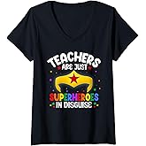 Amazon.com: Teachers Are Just Superheroes In Disguise School Women Men ...