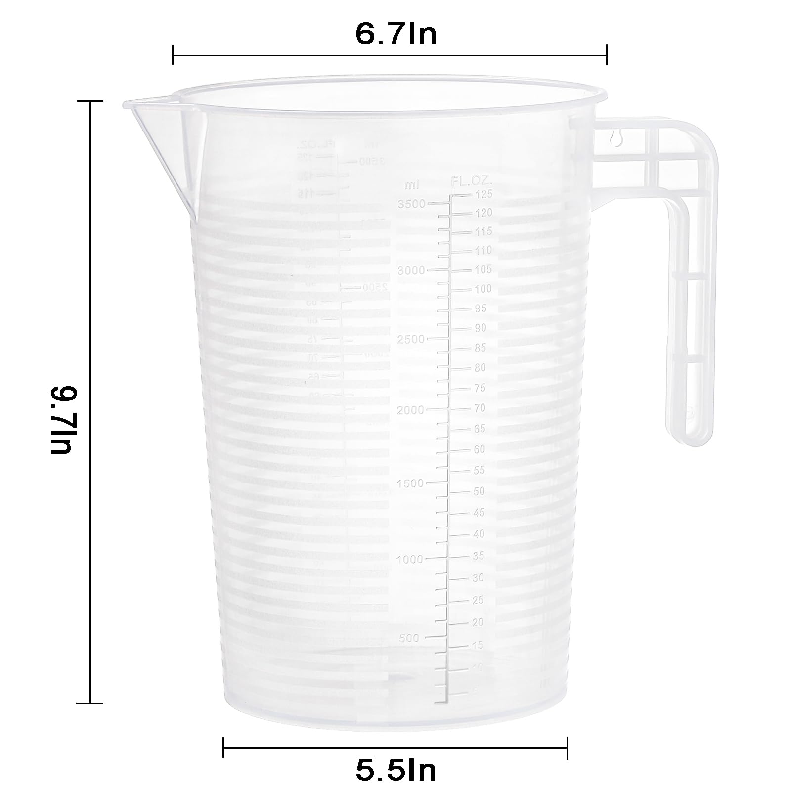 Mua WUWEOT 2 Pack 125oz Measure Pitcher, Large Plastic Mixing Pitcher ...