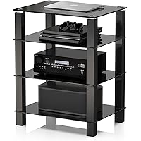Amazon.com: FITUEYES 4-Tier Media Stand Audio/Video Component Cabinet ...