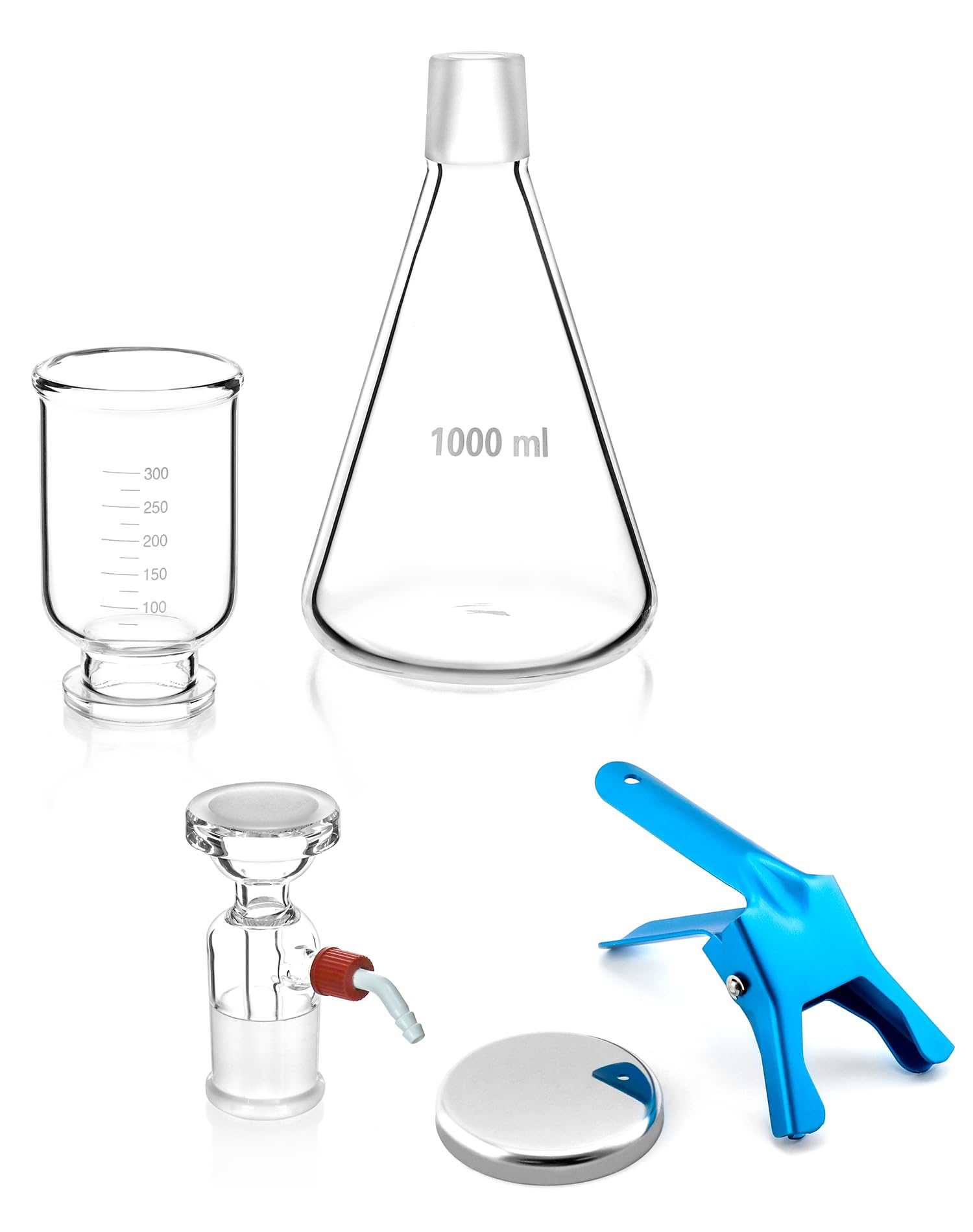Lab Glassware QWORK Glass Vacuum Filtration Distillation Apparatus ...