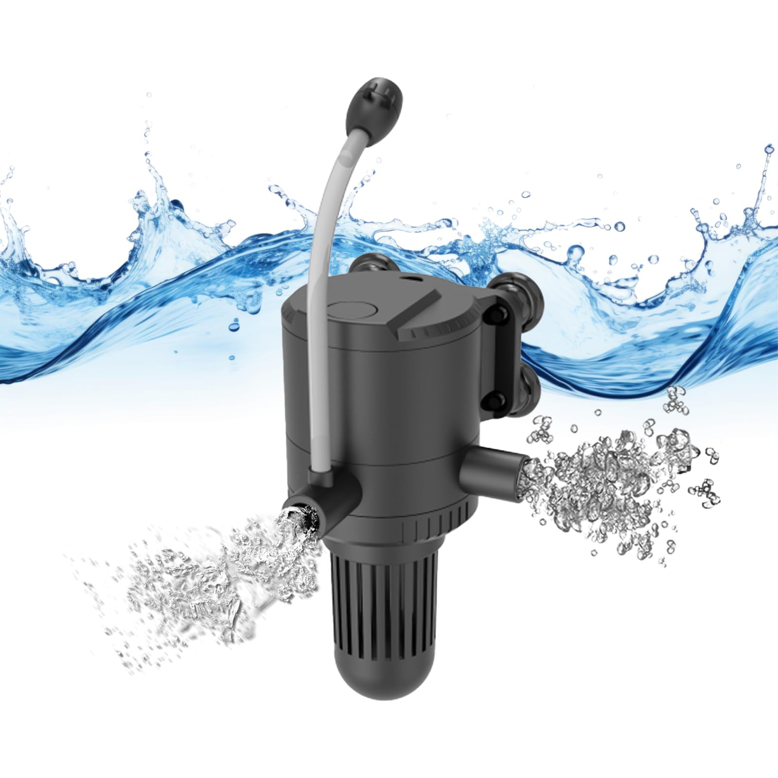 AquaMiracle Powerhead Pump with Double Water Outlet & Aeration, 135GPH ...