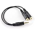 Amazon.com: CablesOnline 3.5mm TRRS Male to Dual TRRS Female Stereo 4 ...