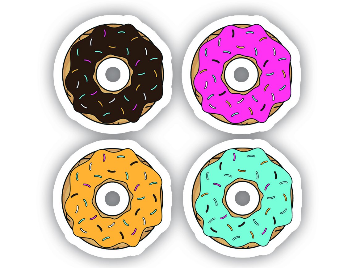 Donut Stickers Pack 1 Laptop Stickers 4 Pack Of 2 | Desertcart KUWAIT