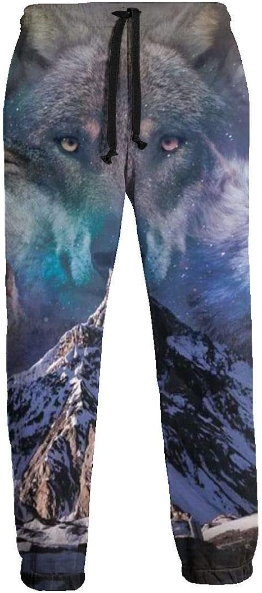 Howling Wolf Night Forest Wolves Joggers Pants Funny Casual Sports ...