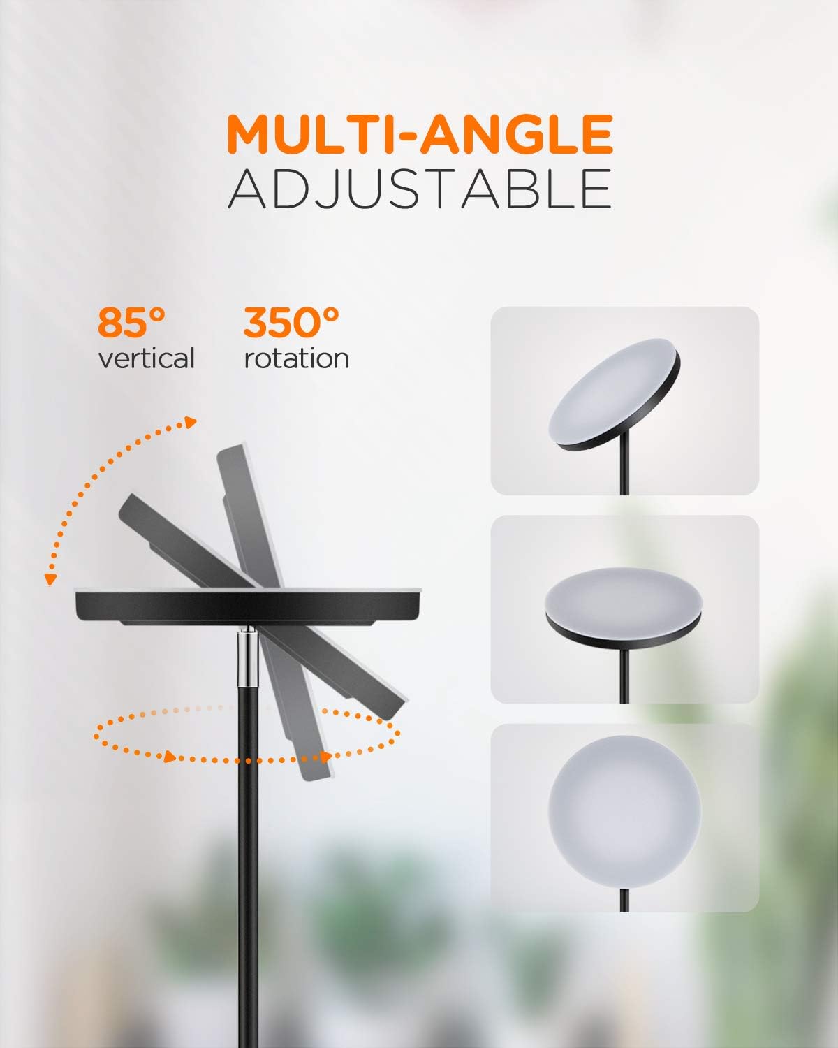 Tomons Floor Lamp, Remote Controller Tall Standing Floor Light ...