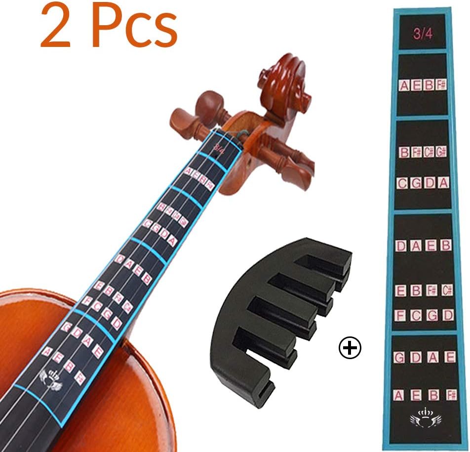 VCOSTORE Violin Finger Guide, 3/4 Violin Sticker Fingerboard Sticker ...