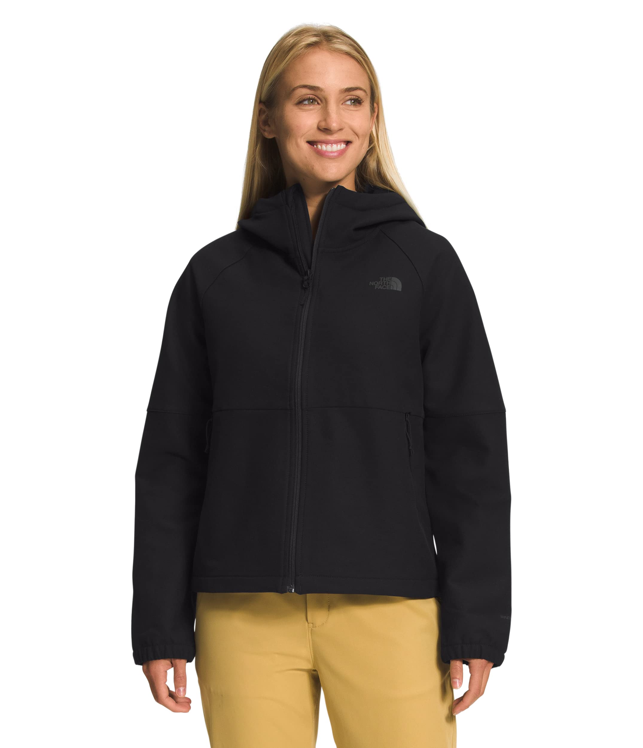 THE NORTH FACE Camden Soft Shell Hoodie Womens Jacket TNF Black Heather ...