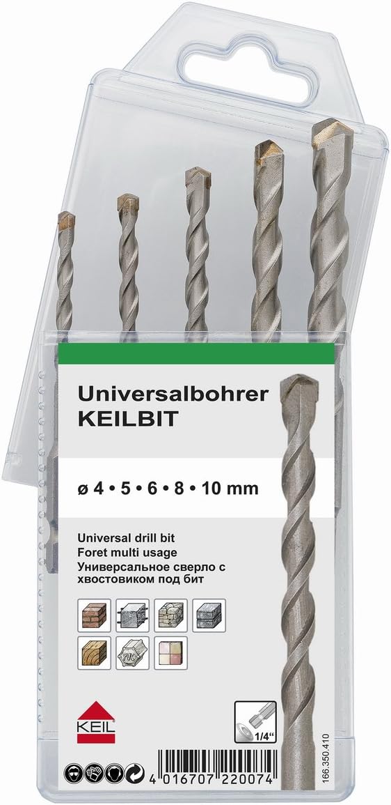 Keil 166260410 Keil Bit Universal Drill Bit Set with 1/4 in Hex Drive ...