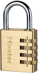 Master Lock 604DAU Solid Brass Combination Padlock, 40 mm Size, Gold ...