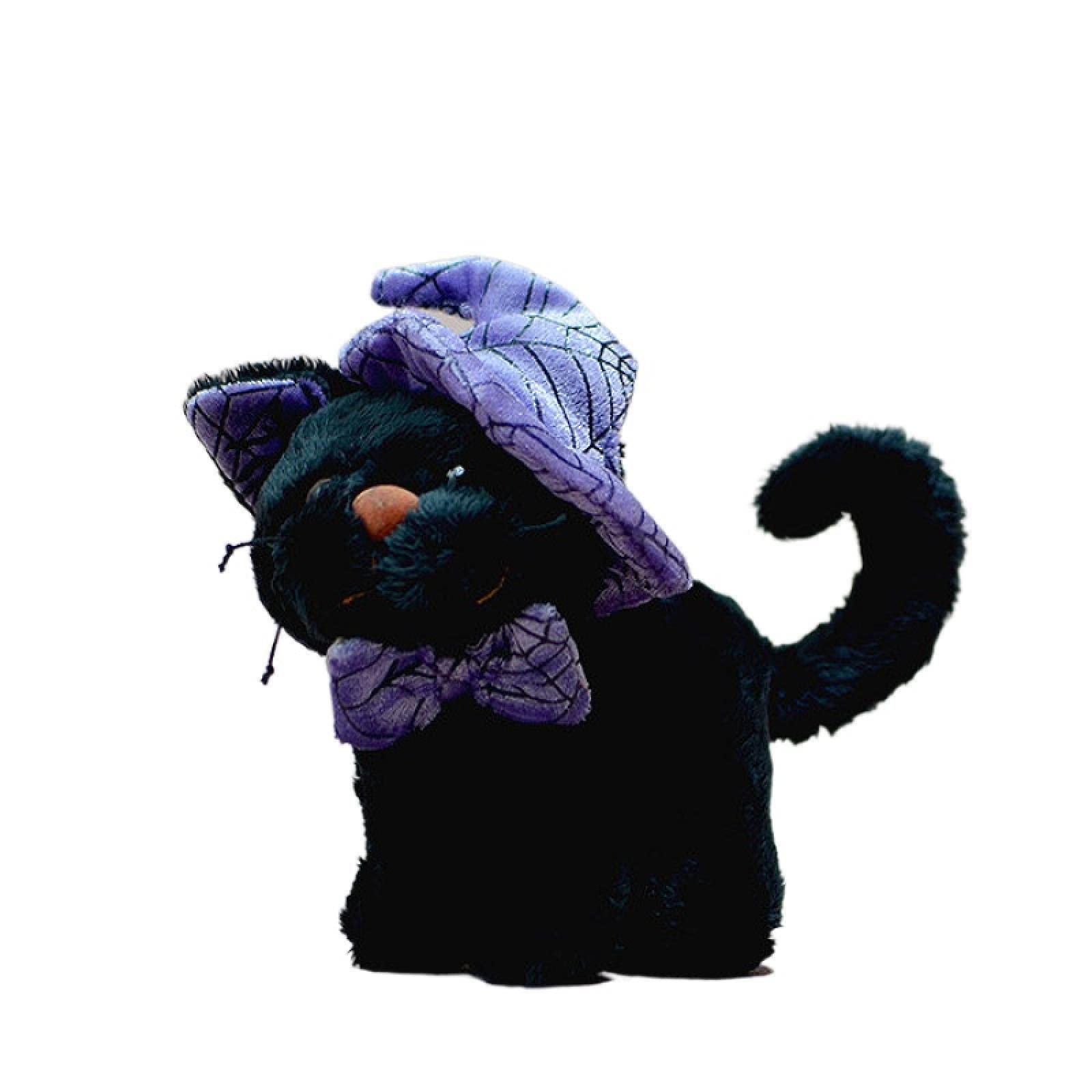 XCVXCV Black Cat Stuffed Animals Cute Scary Halloween Plush Toys Doll ...