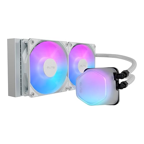 Design by Cooler Master 240 Elite Liquid White AIO CPU Liquid Cooler ...