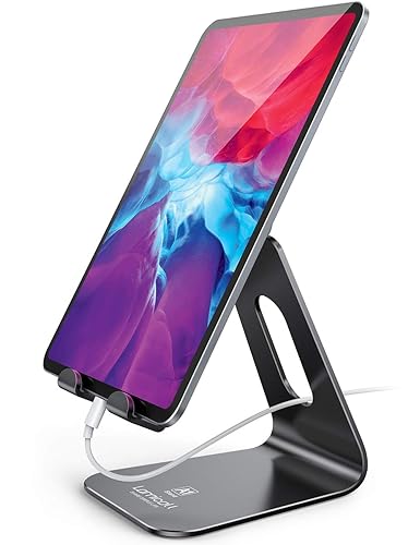 Lamicall Tablet Stand, Tablet Holder for Desk - Multi-Angle Adjustable ...