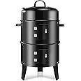 Amazon.com : RYHOFOUD 19Inch Round Charcoal Smoker Grill,Heavy-Duty BBQ ...