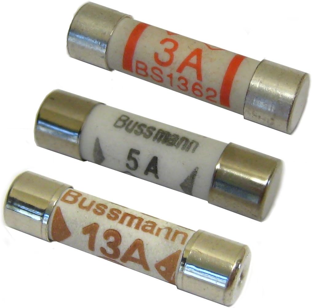 All Trade Direct 90 Mixed Amp Domestic 240V Household Mains Plug Fuse ...