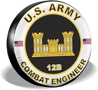 Us Army Mos 12b Combat Logo Spare Tire Cover Waterproof Dust-Proof Fit ...
