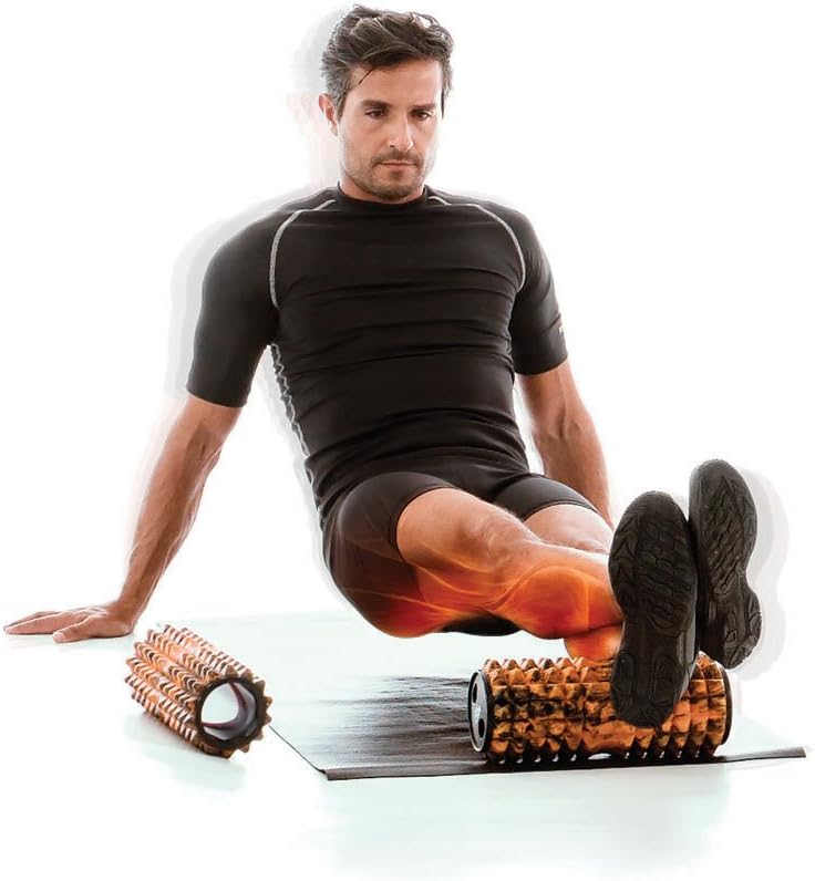 66fit Combi Pyramid Roller& Mat – Muscle Trigger Point Massage Exercise ...