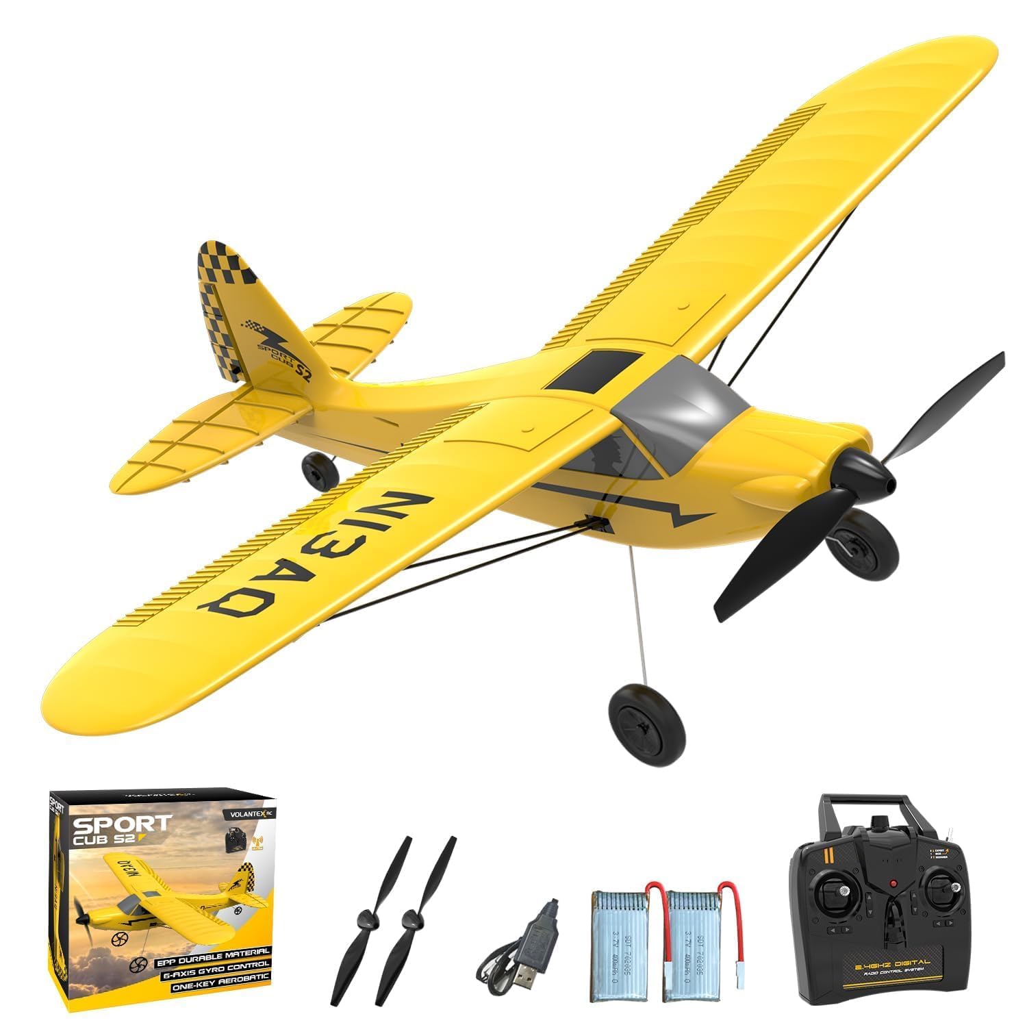 VOLANTEXRC RC Plane Trainer Sport Cub 3CH Remote Control Airplane with ...