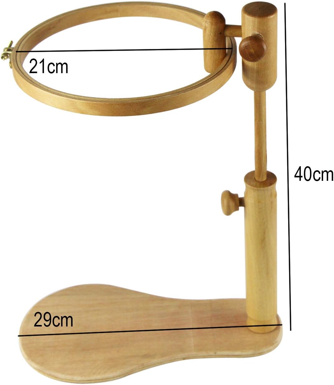 UOOOM Sit-On Round Wooden Embroidery Frame 360 Degree Rotation High ...