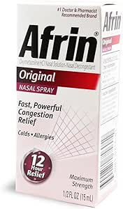 Amazon.com: Afrin Original Maximum Strength Nasal Decongestant Spray 0. ...