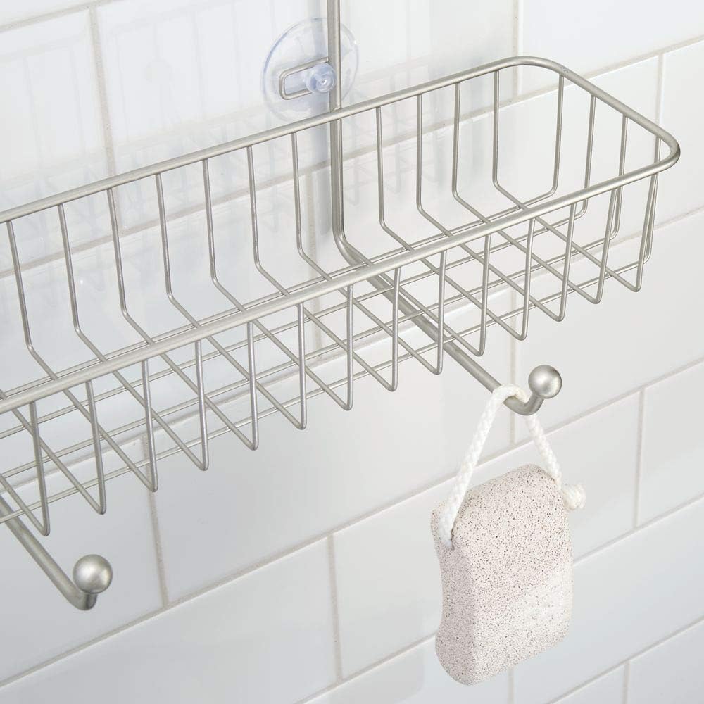 mDesign Wide Shower Caddy for The Bathroom and Shower Booth – Ideal ...