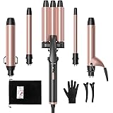 Amazon.com: Waver Curling Iron Curling Wand - BESTOPE PRO 5 in 1 Curling Wand Set with 3 Barrel ...