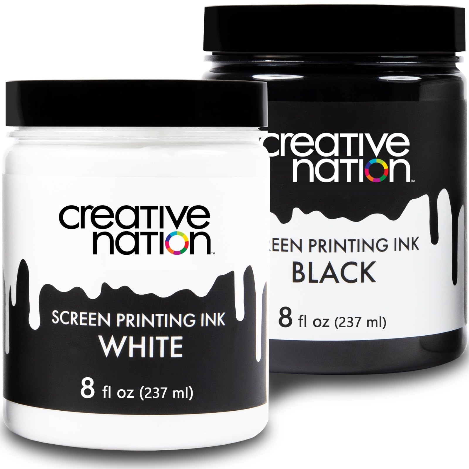 Mua Black & White Fabric Screen Printing Ink 2-Pack - 16 Oz. of Water ...