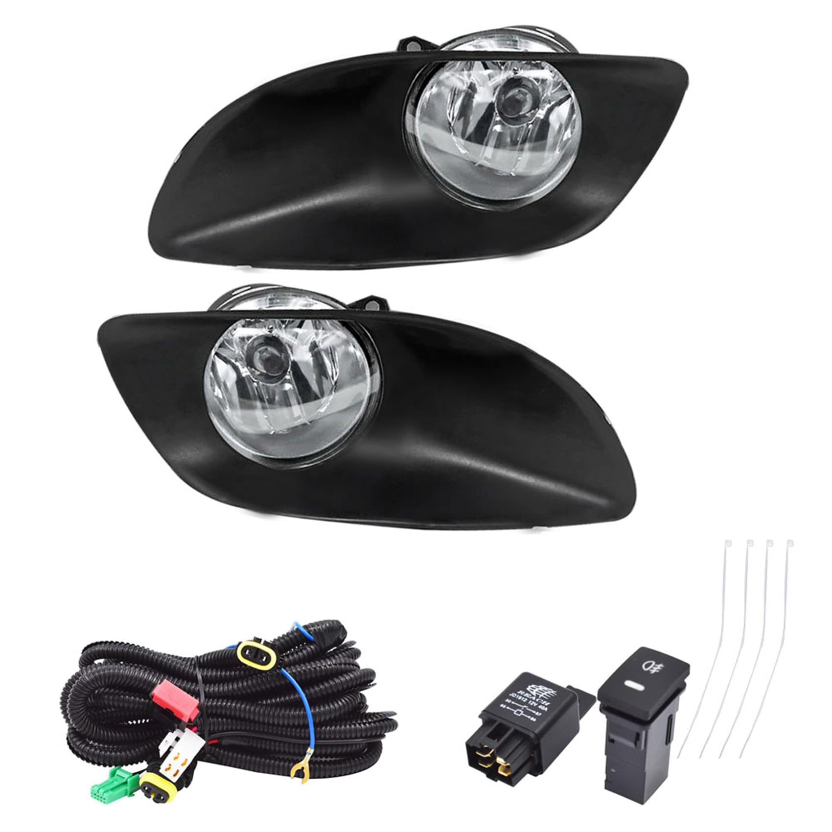 Left Driver and Right Passenger Sides Pair Fog Lights Replacement for ...