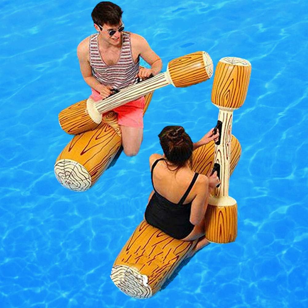 2 Pcs Set Inflatable Floating Row Toys, Wood Shape Float Inflatable Toy ...
