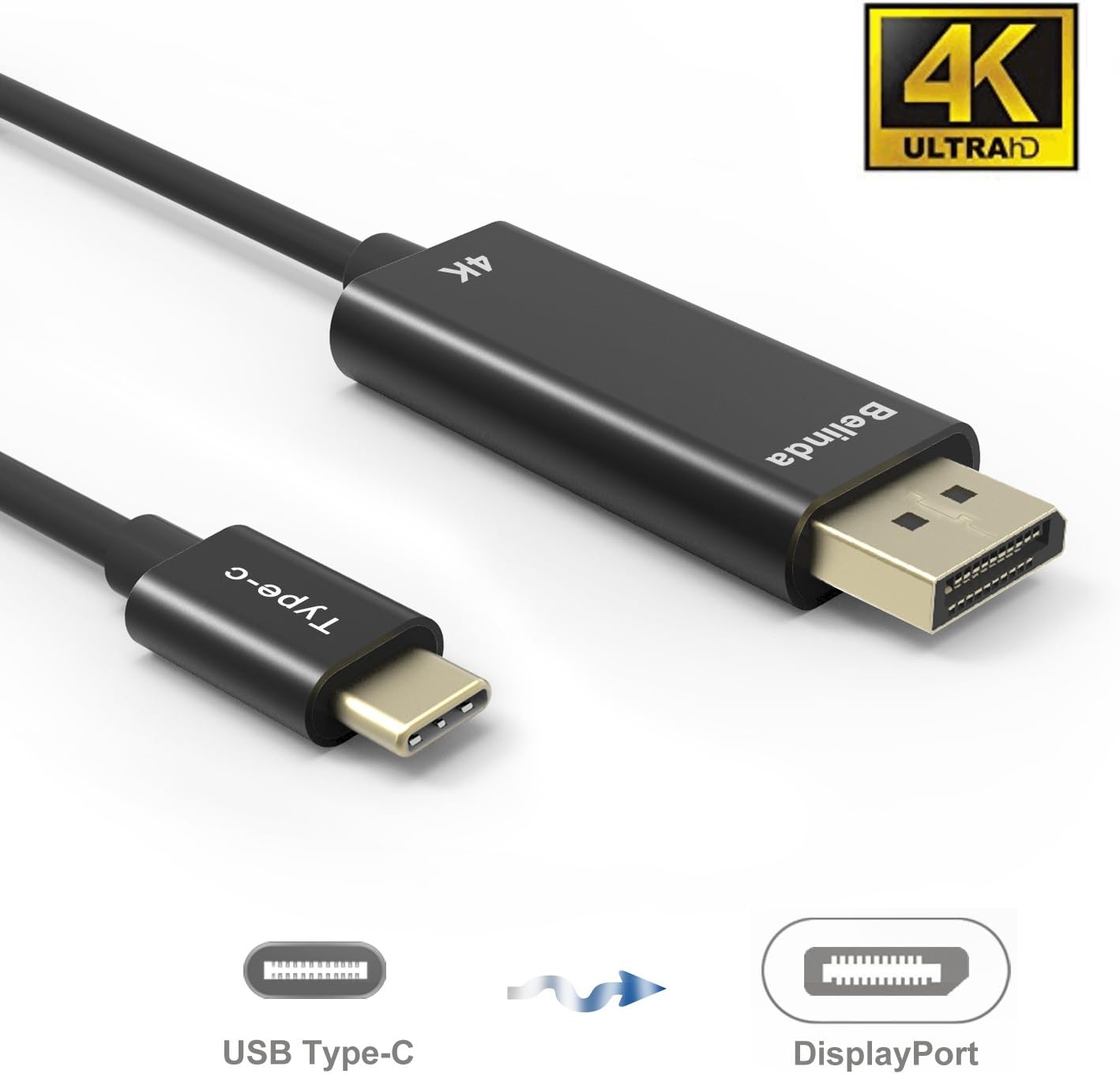 Amazon.com: Belinda USB C to DP Cable, USB-C Type c to DisplayPort ...