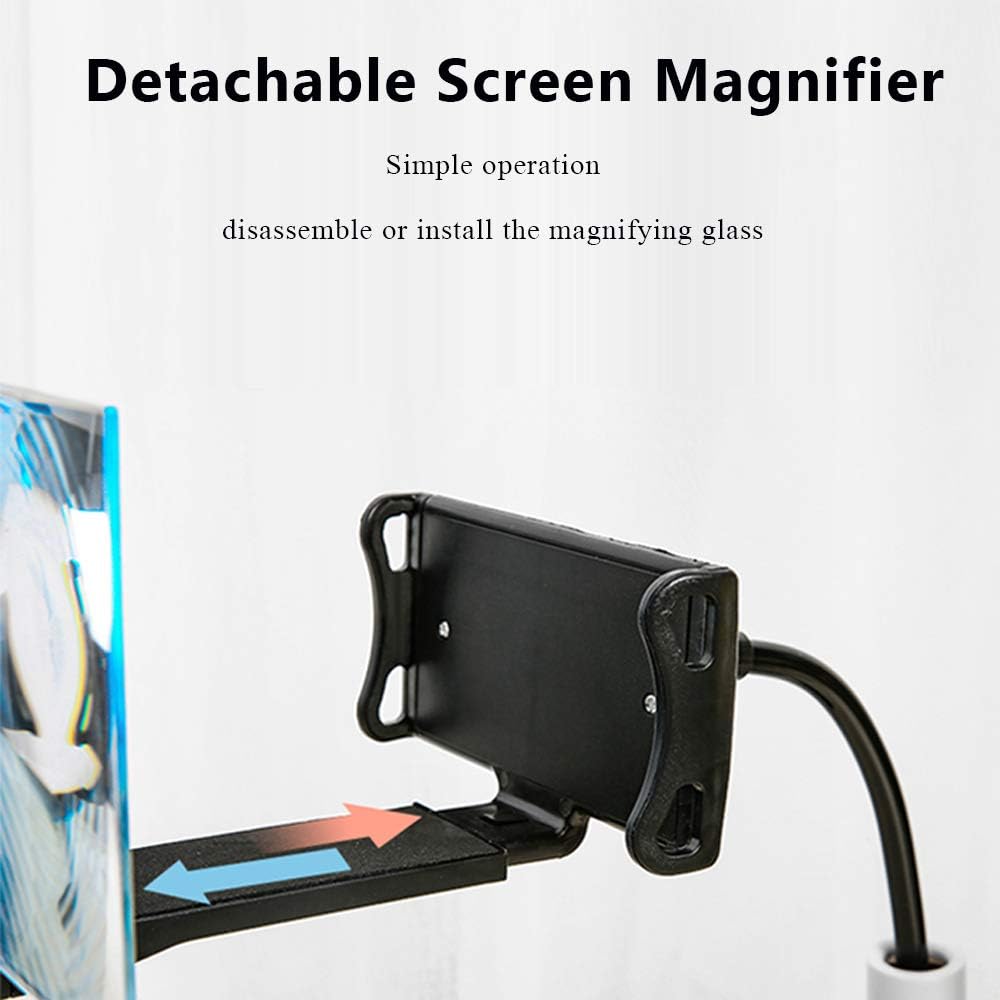 DLseego Lazy Phone Holder with 12” Phone Screen Magnifier, Universal ...