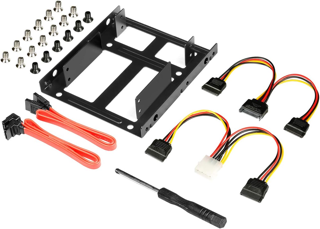 Amazon.com: WDX 2 x 2.5 Inch SSD to 3.5 Inch Internal Hard Disk Drive ...