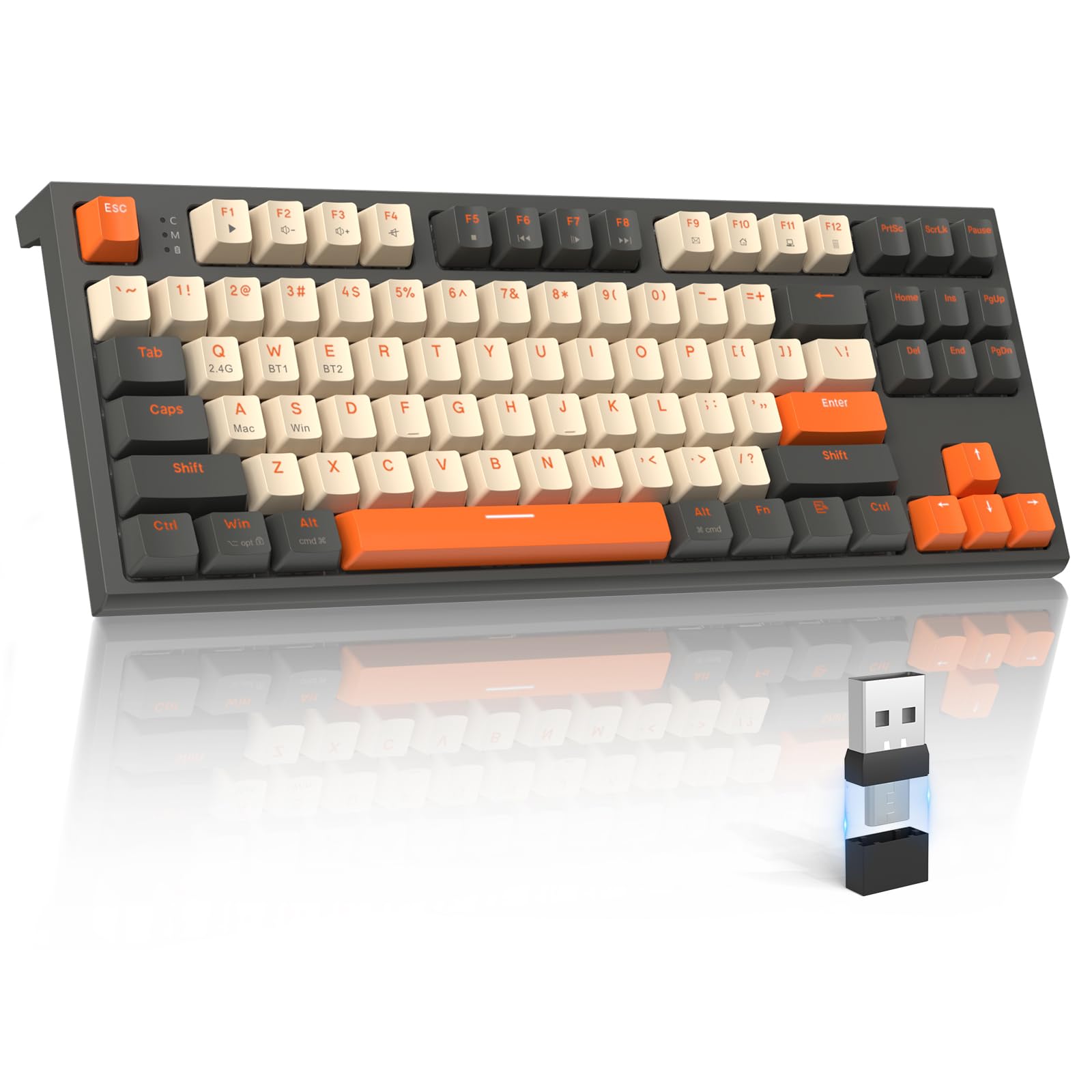 Mua LexonElec M88 Wireless Mechanical Keyboard, QWERTY 87% Layout Hot Swappable Keyboard ...