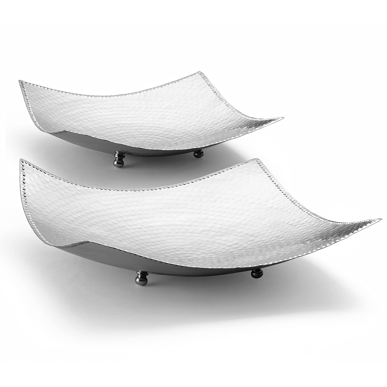 Colleta Home Stainless Serving Trays Trays & Platters – 2 Pack (f ...