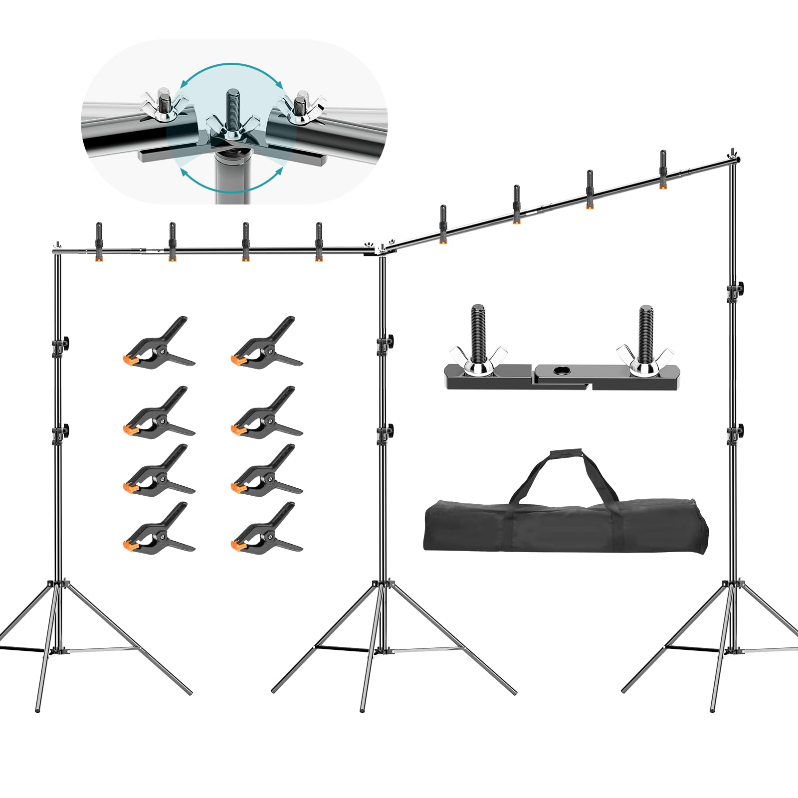 EMART Photo Video Studio 20 ft Wide 10 ft Tall Adjustable Heavy Duty ...