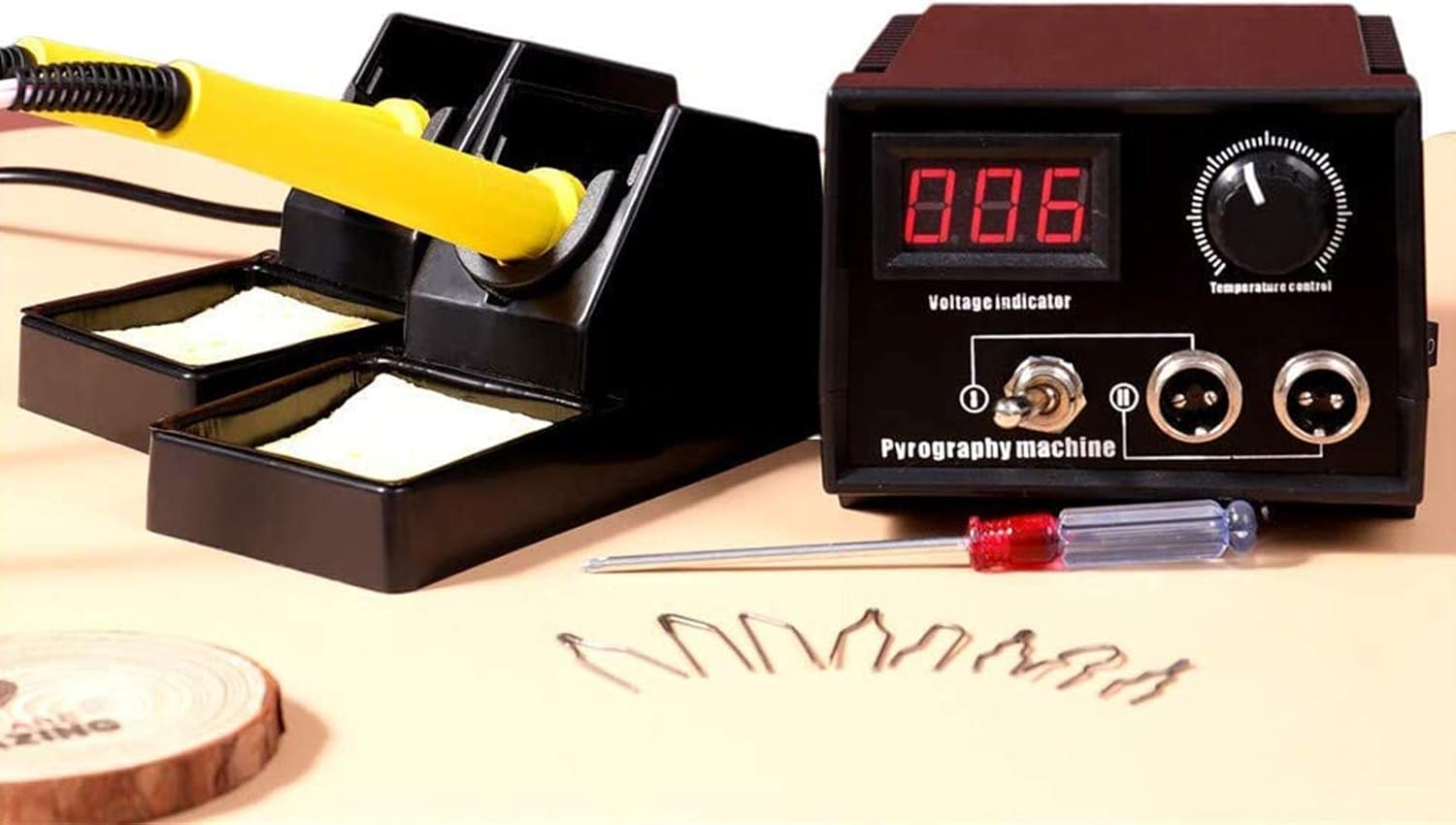 KKTECT Wood Burning Kit 60W Adjustable Pyrography Machine Professional ...