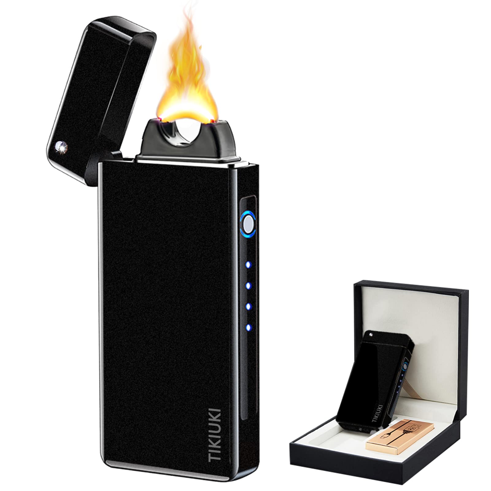 TIKIUKI Electric Lighters Rechargeable with Projection Flameless ...