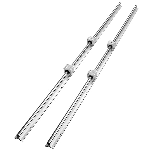 VEVOR Linear Rail, 2PCS SBR20-1500mm, Linear Slide Rail, 4 PCS SBR20UU ...