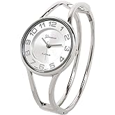 Amazon.com: Top Plaza Women Fashion Silver Tone Circle Band Arabic ...