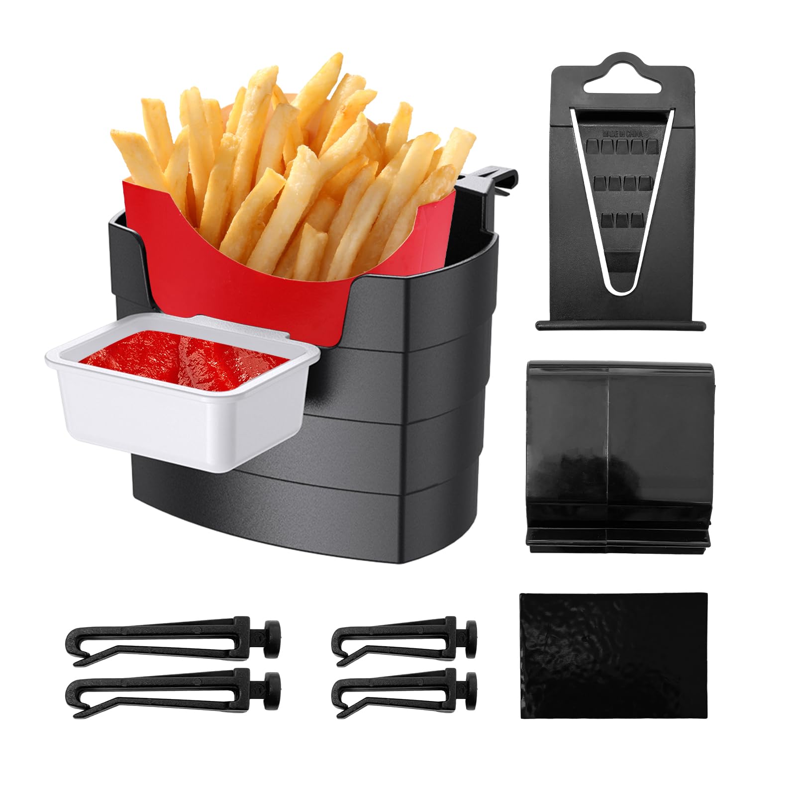 Suvnie Car French Fry Holder, Multi-Purpose Vehicle French Fries Cup ...