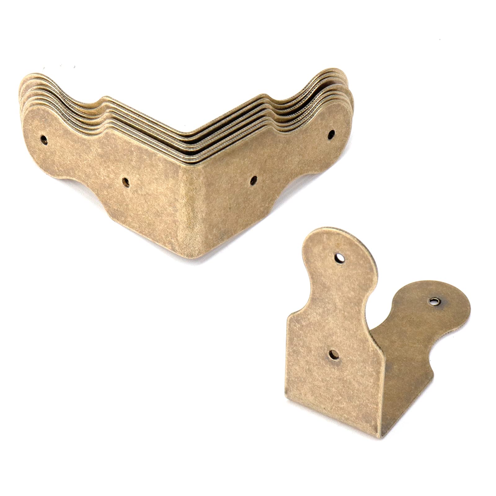 Tighall L Shaped Vintage Gold Corner Protector, 2" × 0.9" Brass ...