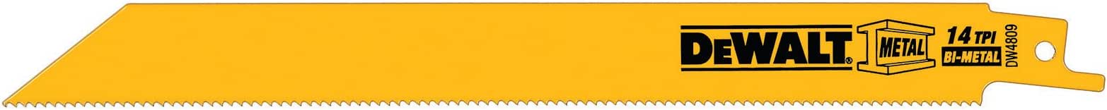 DEWALT DW4809 8-Inch 14 TPI Straight Back Heavy-Gauge Bi-Metal ...